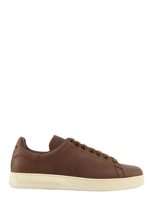 TOM FORD Leather Low-top Sneakers - Brown