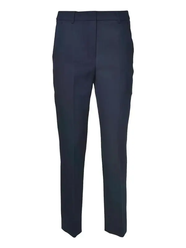 Max Mara Cotton-blend Trousers - Blue