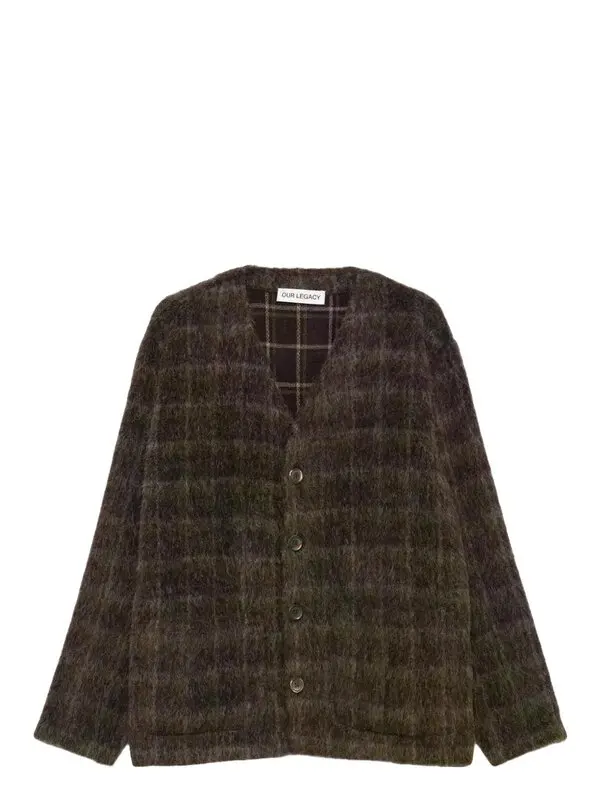 Our Legacy Checked Long-sleeves Cardigan - Brown
