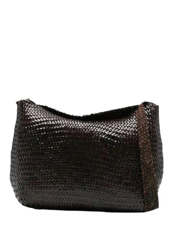 Dragon Diffusion Santa Marta Woven-leather Shoulder Bag - Brown