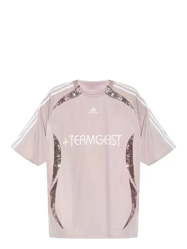 Adidas Sequin-paneled Jersey - Pink