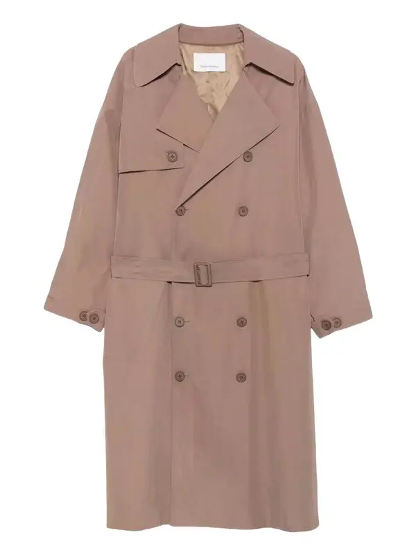 THE FRANKIE SHOP Mavis Double-breasted Trench Coat - Brown
