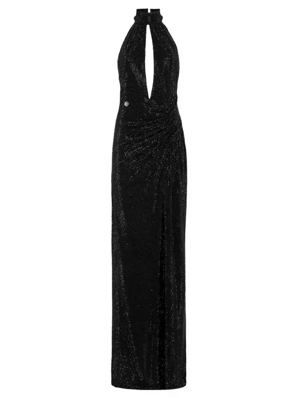 Philipp Plein Backless Maxi Dress - Black