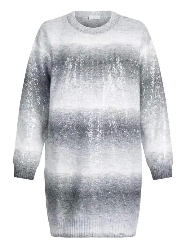 Liu Jo Ombre Sequin Knit Dress - Grey
