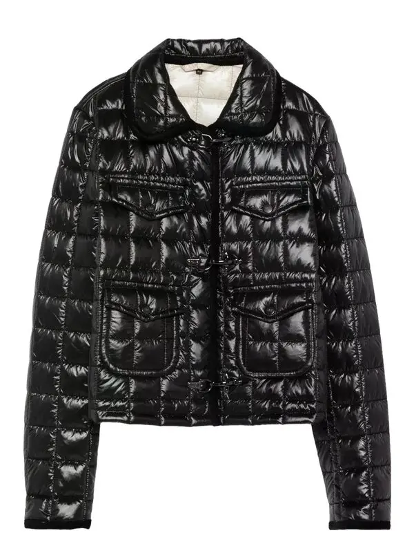 FAY Quilted Jacket With Toggle Fastening - Black
