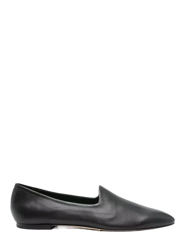 AeydĒ Vanna Pointed-toe Leather Loafers - Black