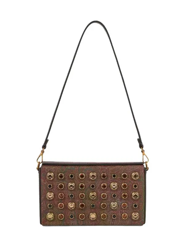 Etro Paisley Jewel-studs Mini Bag - Brown