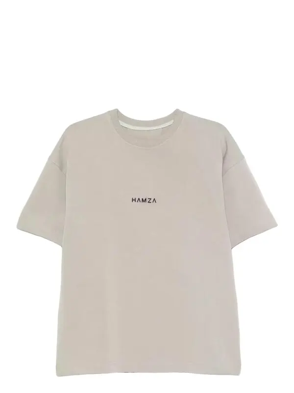 HAMZA Logo-embroidered T-shirt - Grey