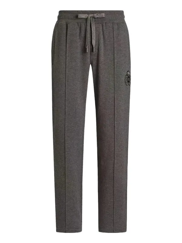 Dolce & Gabbana Logo-embroidered Side-stripe Track Pants - Grey