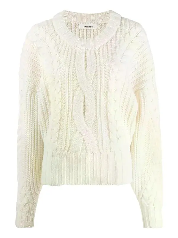 CIRCUS HOTEL Oversized Knitted Sweater - Neutrals