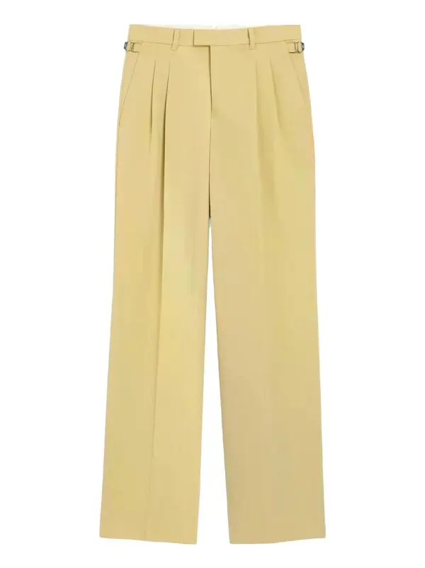 Ami Side-straps Wool Trousers - Yellow