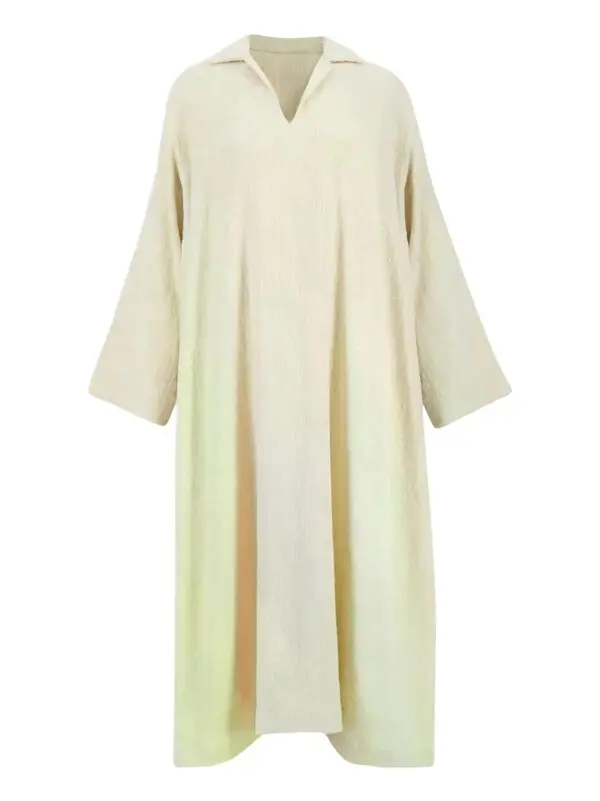 MARRAKSHI LIFE V-neck Cotton Kaftan - Neutrals