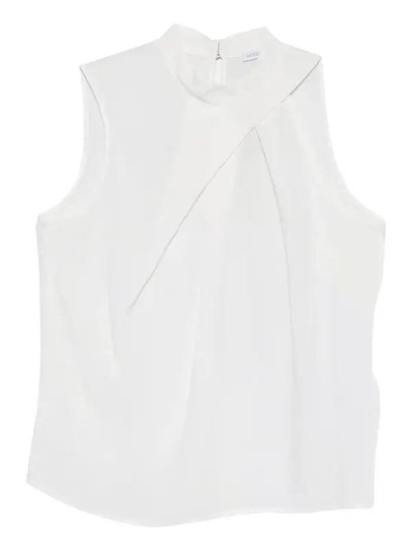 Patrizia Pepe Draped Cowl-neck Top - White