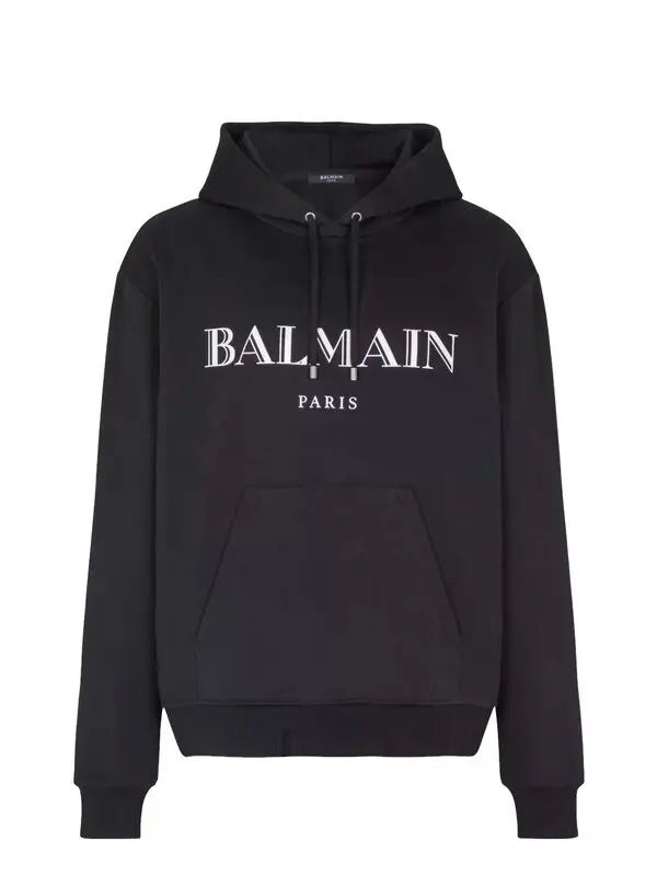 Balmain Logo-print Hoodie - Black