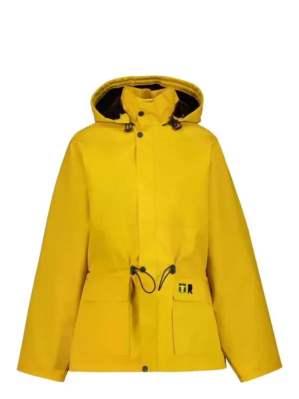 Rabanne Hooded Drawstring Raincoat - Yellow