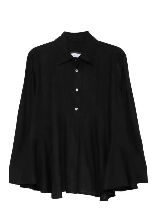 HAMZA Flared Blouse - Black