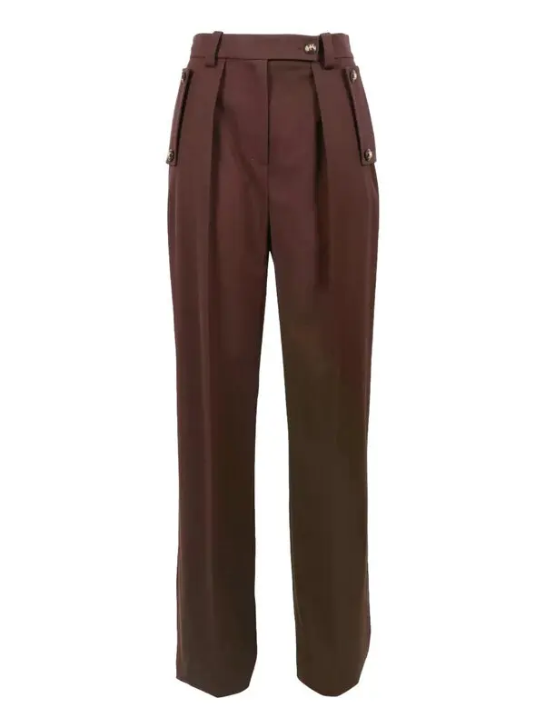 Elisabetta Franchi Pleated Pocket Trousers - Brown