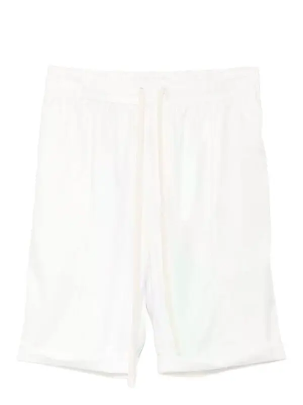 HAMZA Drawstring Elastic-waistband Shorts - White