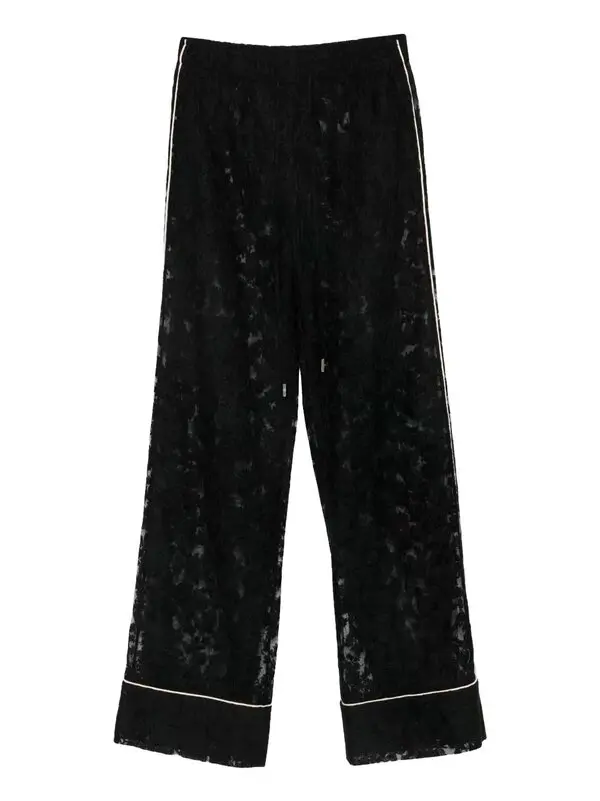 Ermanno Scervino Lace-trimmed Trousers - Black