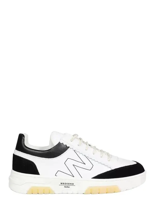Max Mara Orlaya Leather Sneakers - White