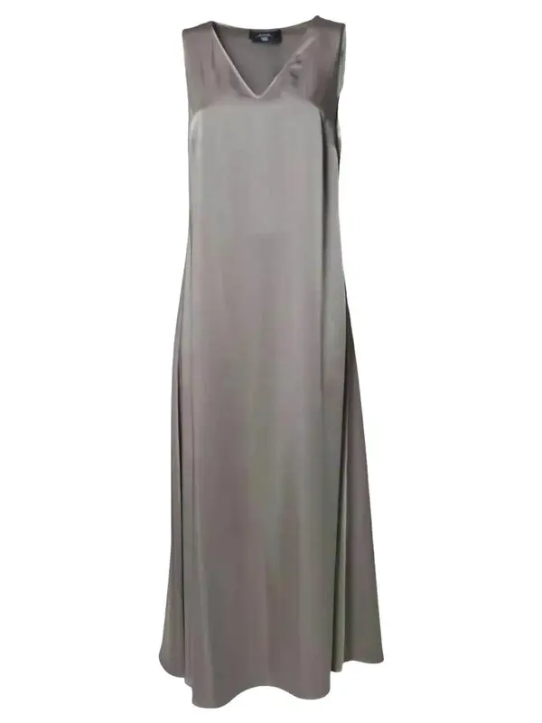 Max Mara V-neck Midi Dress - Grey