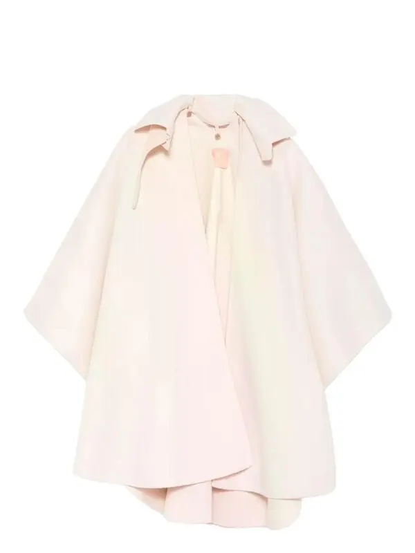 Ermanno Scervino Hooded Cape Coat - Pink