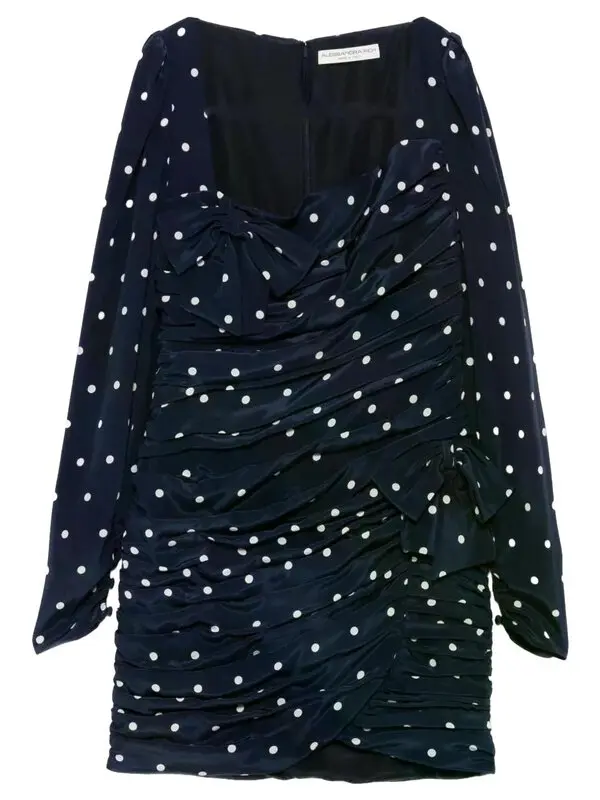 Alessandra Rich Polka-dot Mini Dress - Blue