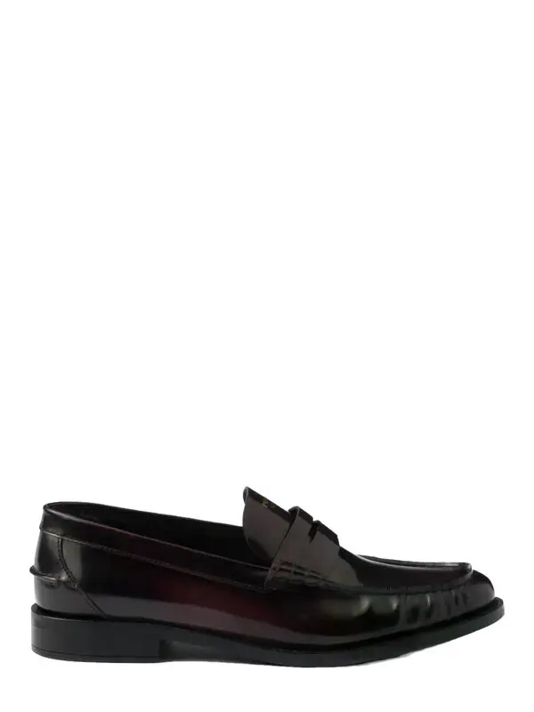 Prada Leather Loafers - Red