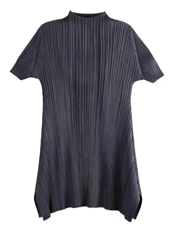 Issey Miyake Pleated Short-sleeve Tunic - Grey