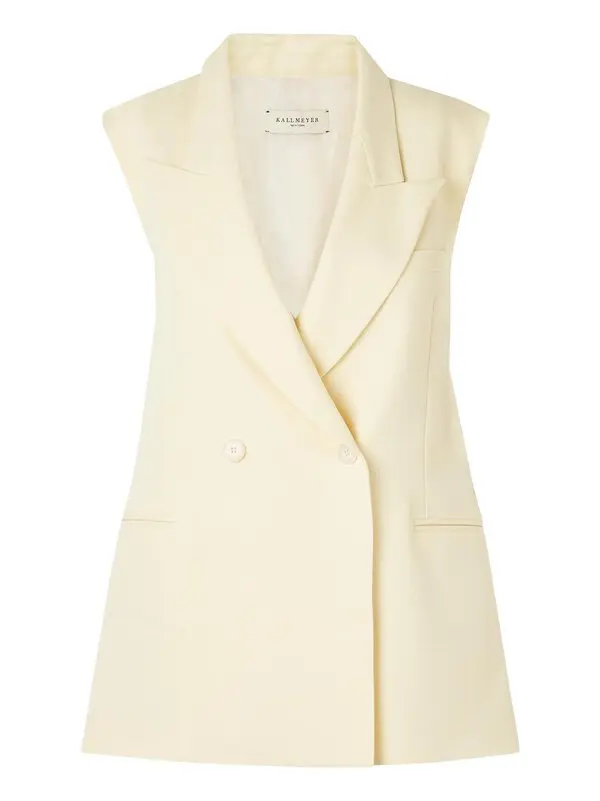 KALLMEYER Deon Wool-blend Twill Vest - Yellow