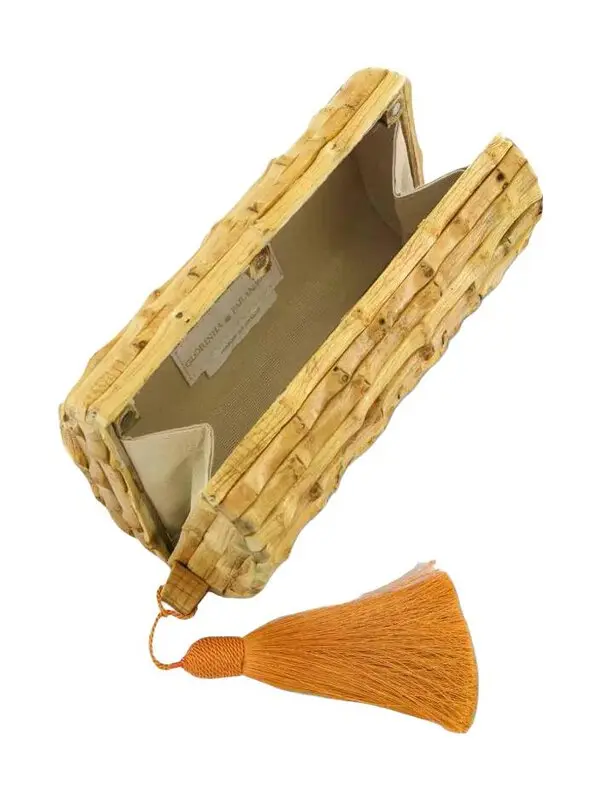 Glorinha Paranagua Tania G Tassel Clutch - Neutrals