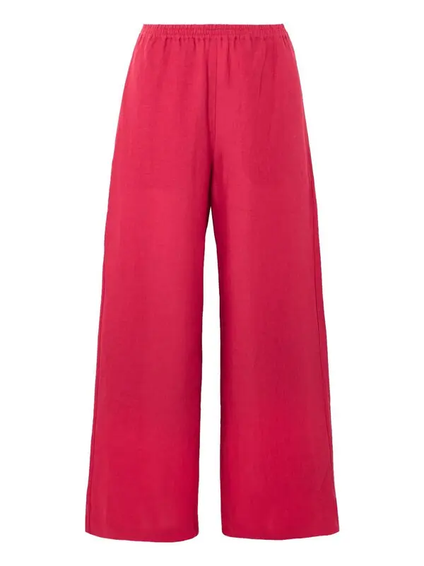 ERES L'intemporel Select Linen Wide-leg Pants - Red