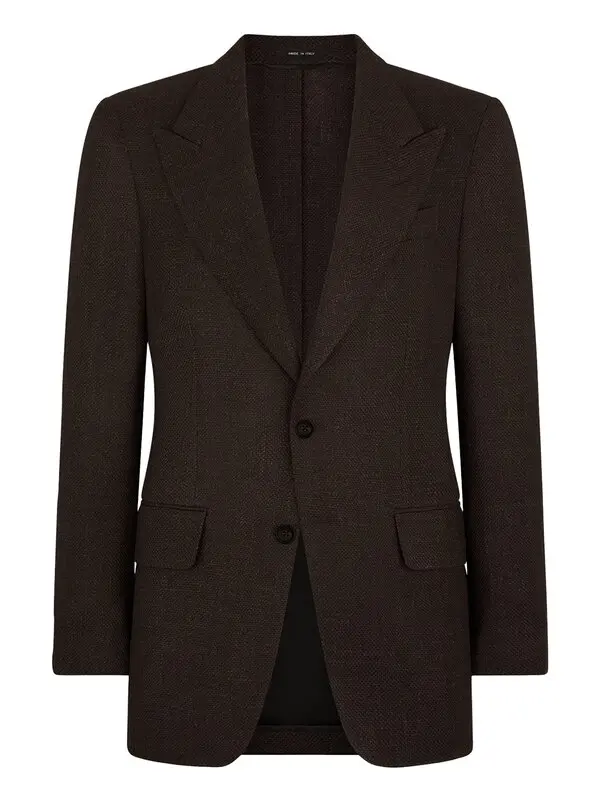 TOM FORD Wool-blend Shelton Blazer - Brown