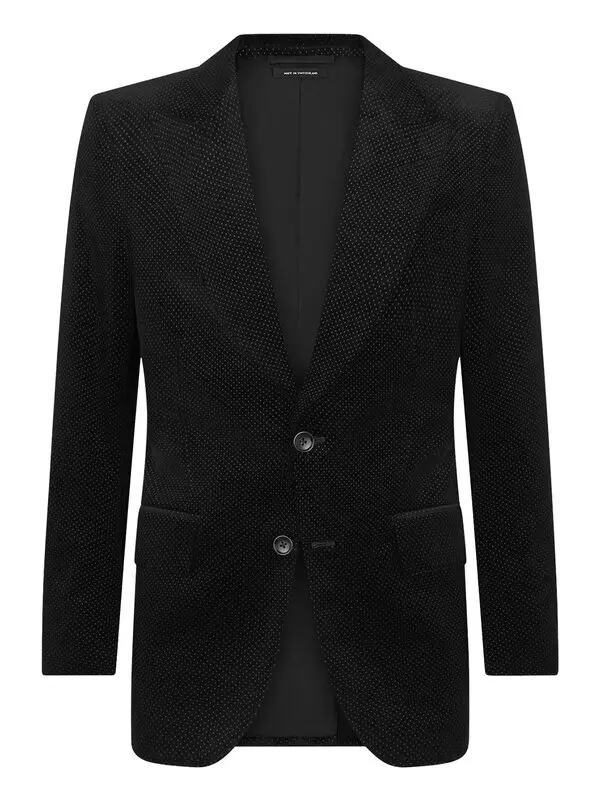 TOM FORD Cotton Dotted Dyllan Blazer - Black