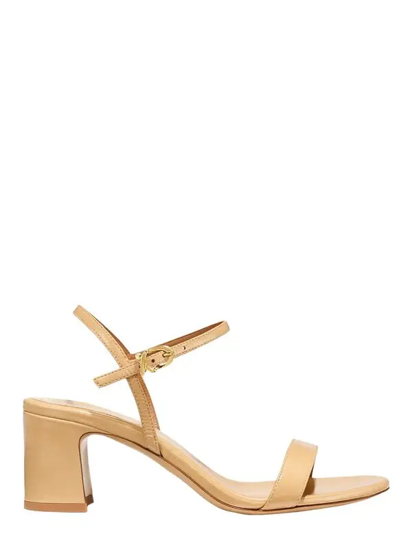 MARGAUX LONNBERG Cleo Strappy Sandal - Sand Crinkle-gloss Nappa