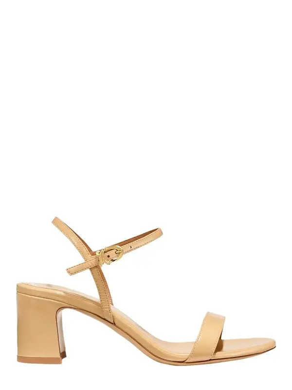MARGAUX LONNBERG The Cleo Sandal - Sand Crinkle-gloss Nappa