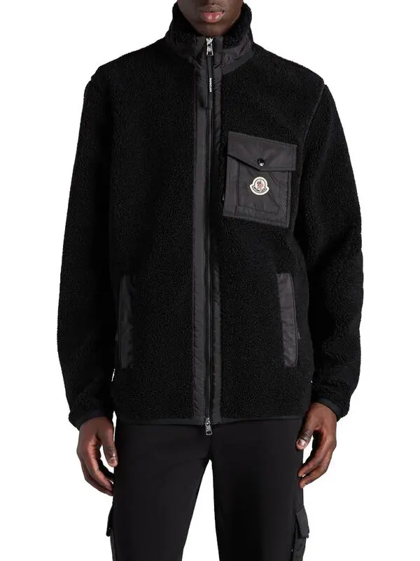 Moncler Faux Shearling Jacket - Black