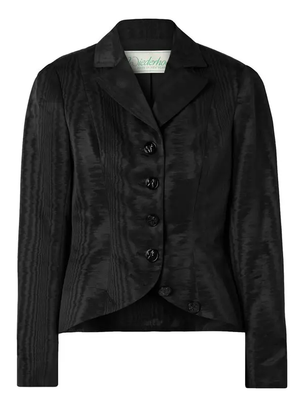 WIEDERHOEFT Salon Recycled-moire Jacket - Black