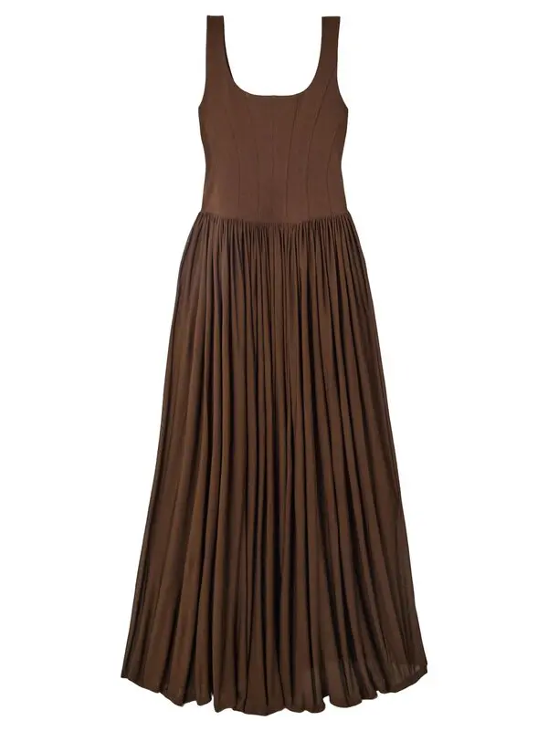 Simkhai Jamie Jersey Midi Dress - Brown