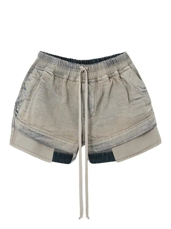 Rick Owens Layered Denim Shorts - Blue