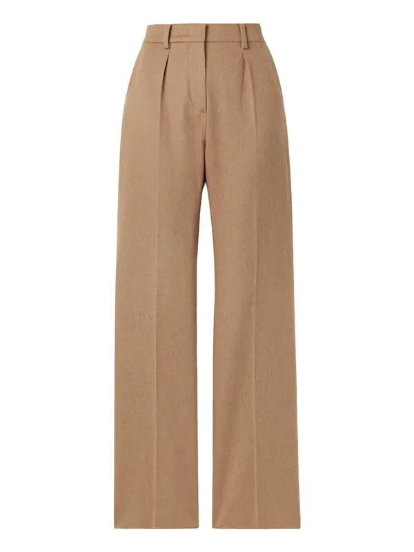 Max Mara Hair Straight-leg Trousers - Brown