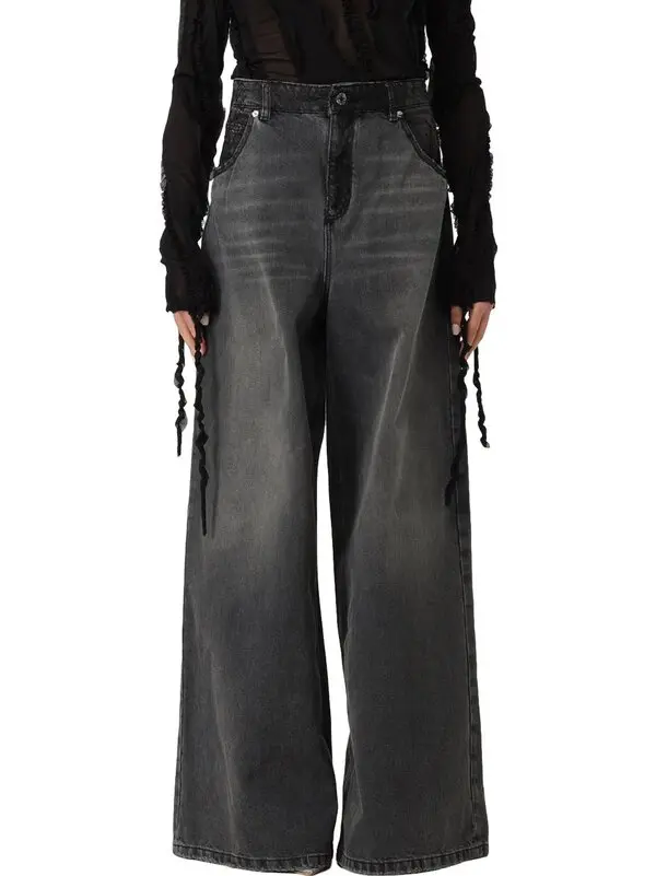 Blumarine Wide Leg Jeans - Grey