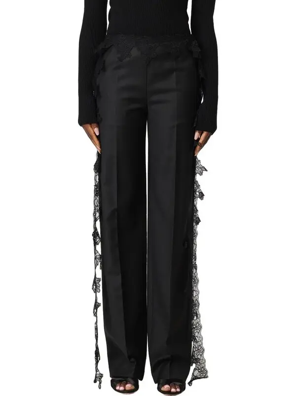 Blumarine Lace Detailed Pants - Black