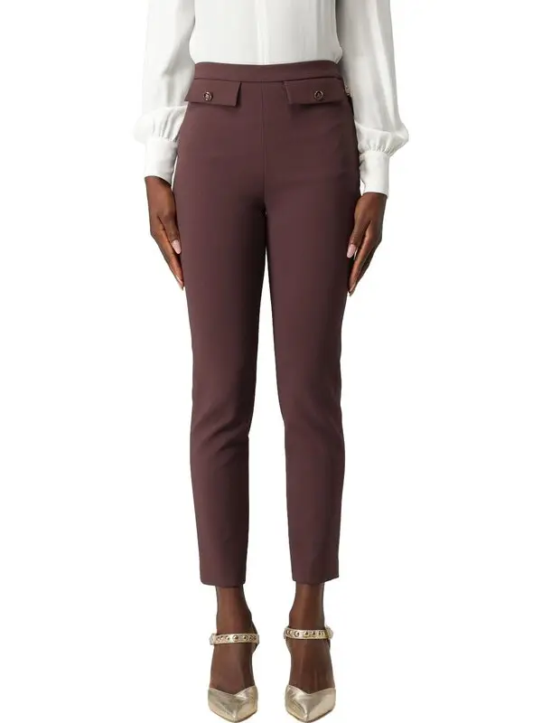Elisabetta Franchi Trousers - Wine