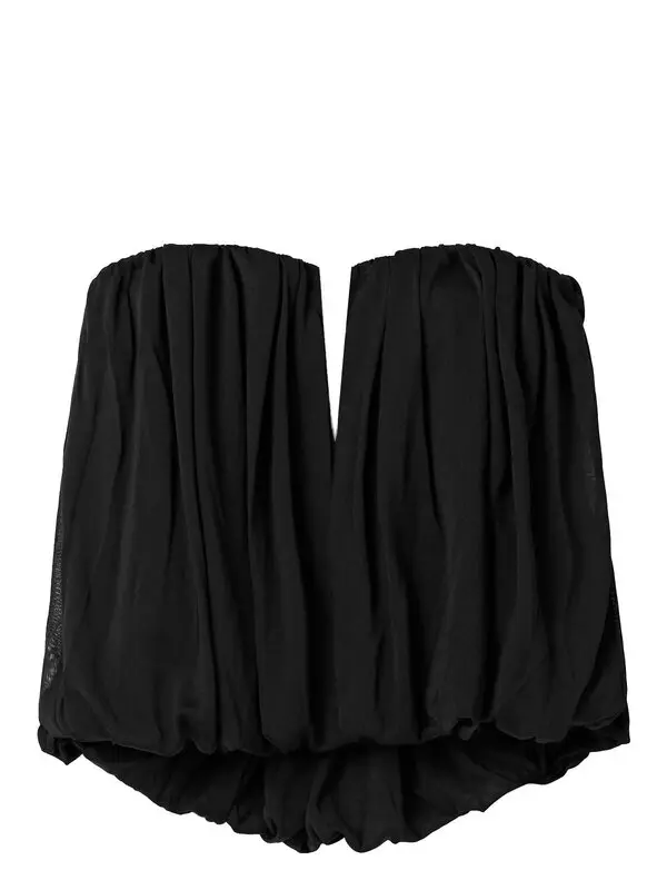 Isabel Marant Amalia Strapless Cropped Top - Black