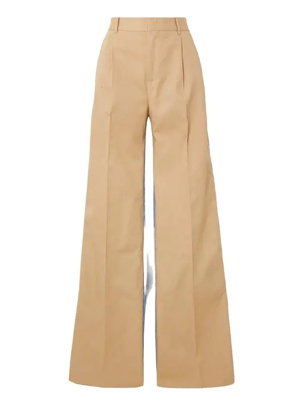BETTTER Denitrouser Pleated Straight-leg Pants - Brown