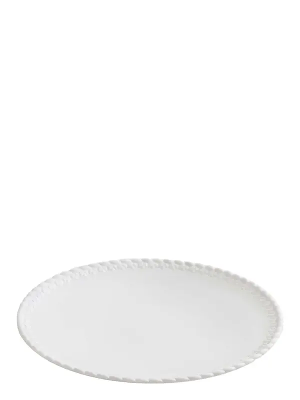 Christofle Babylone Porcelain Dinner Plate - White