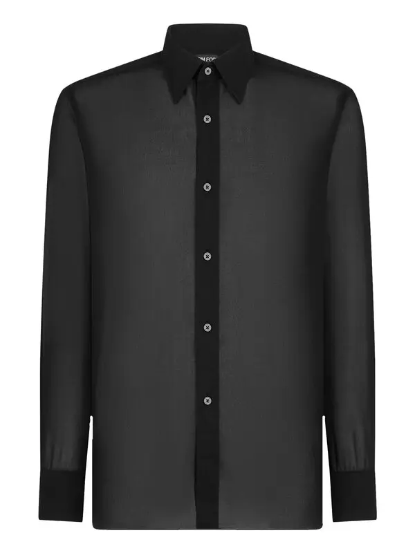 TOM FORD Cotton Voile Shirt - Black