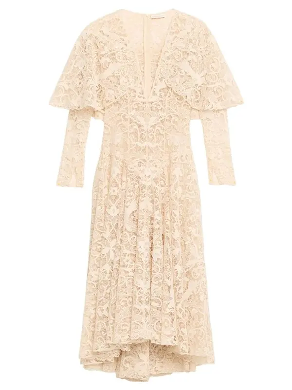Zimmermann Memento Long-sleeve Lace Dress - Cream