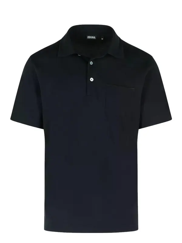 Zegna Patch-pocket Polo Shirt - Black